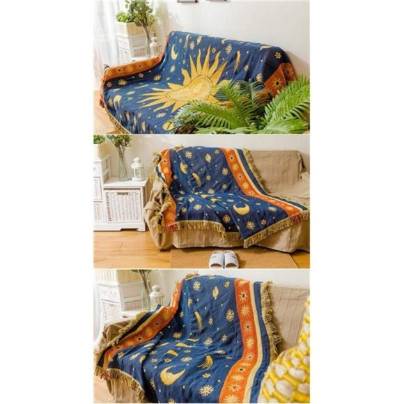 Holiday | 7 X 90 Sun And Moon Blanket Celestial Couch Sheet Cover Hippy ...